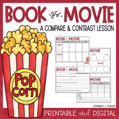 Book vs. Movie Discussion Questions and Activity - Literacy In Focus