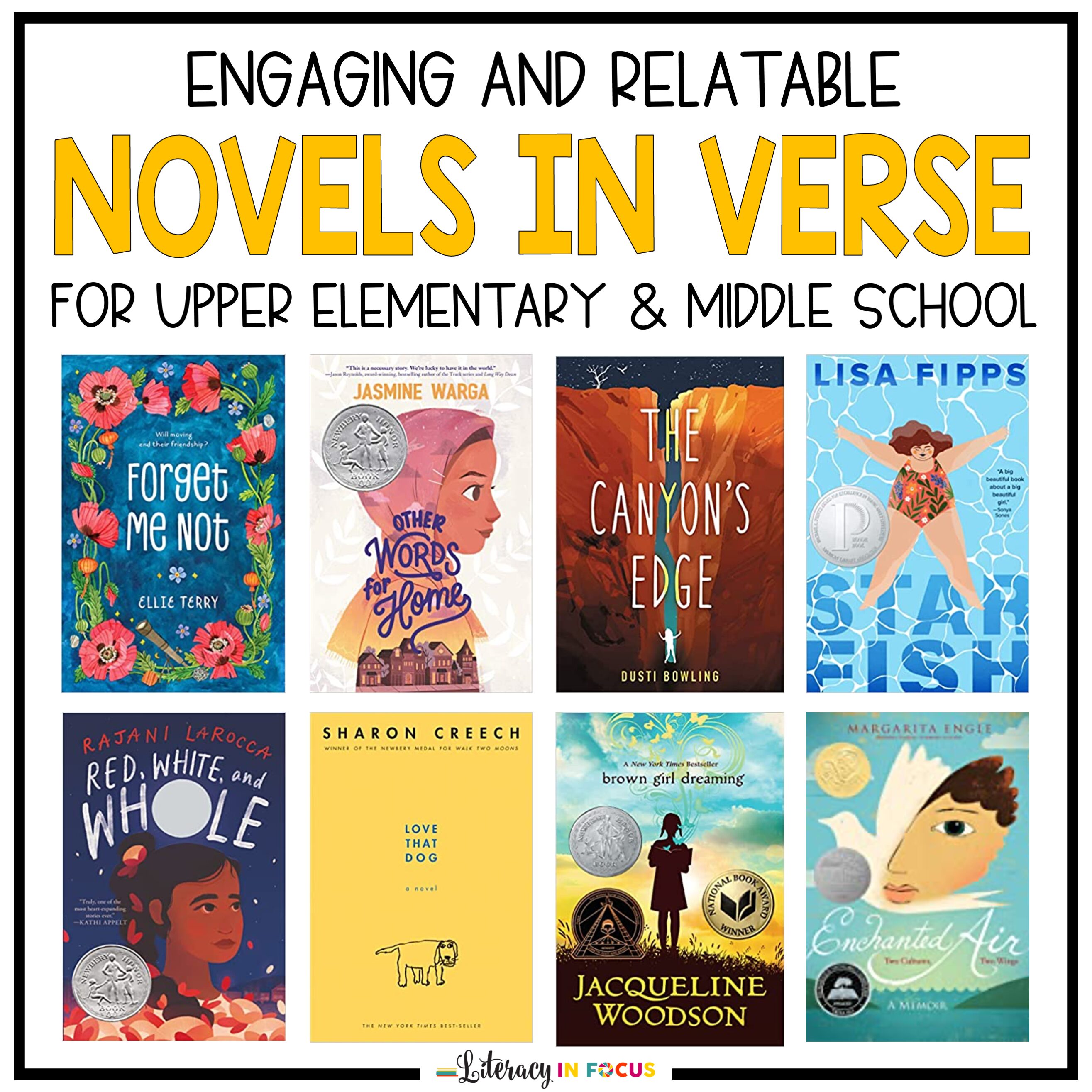 Top Ten Novels in Verse for Middle School | Best Books for 5th to 8th ...