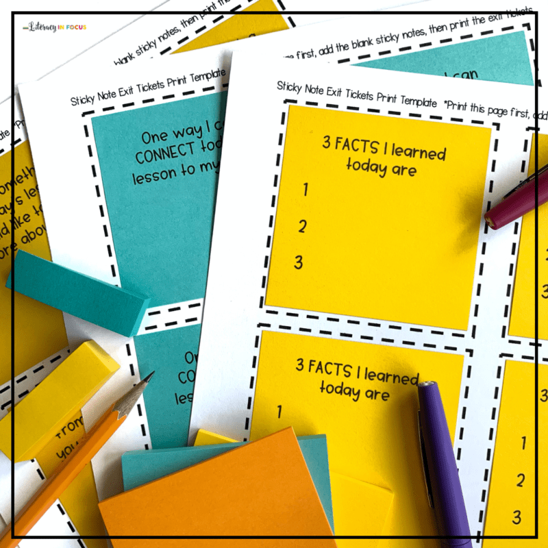 11 Compelling Reasons To Use Exit Tickets | Literacy In Focus