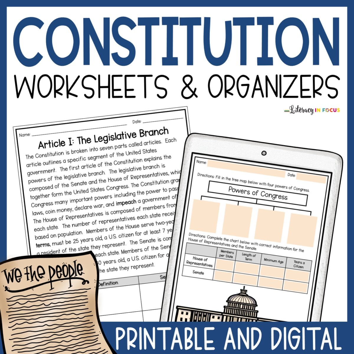 3 Steps for Teaching the Constitution | Literacy In Focus