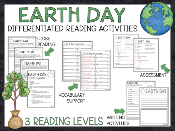 Earth Day Differentiated Reading and Writing Activities | Literacy In Focus