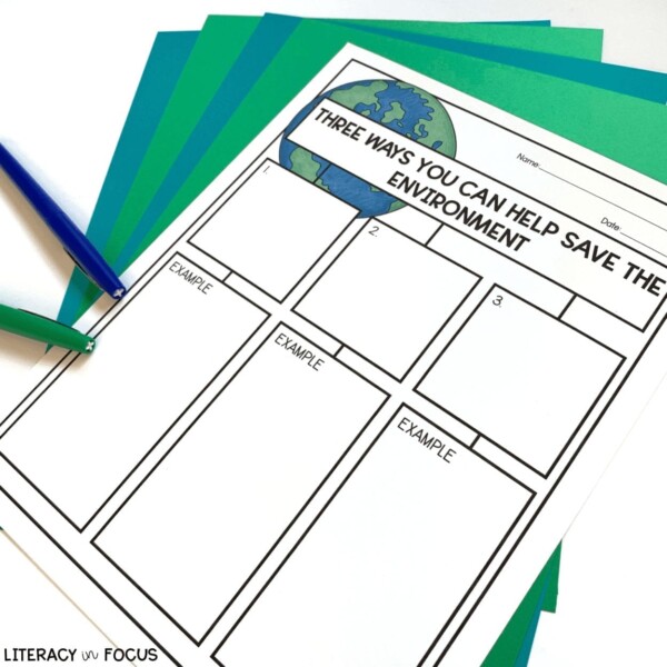 Earth Day Graphic Organizer - Literacy In Focus