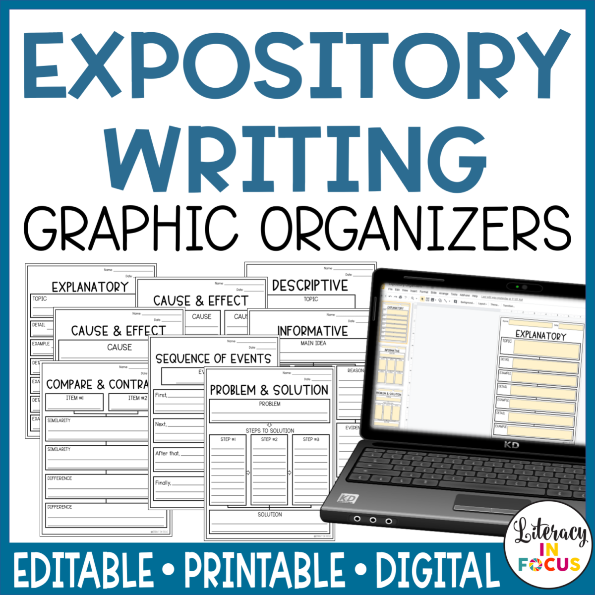 7 Graphic Organizers for Expository Writing | Literacy In Focus
