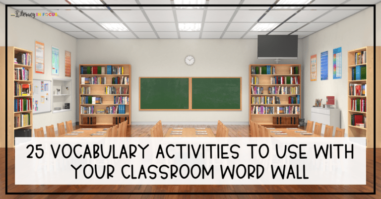 25 Vocabulary Activities To Use With Your Classroom Word Wall ...