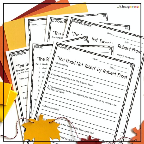 Robert Frost's "The Road Not Taken" Lesson Plan PDF - Literacy In Focus