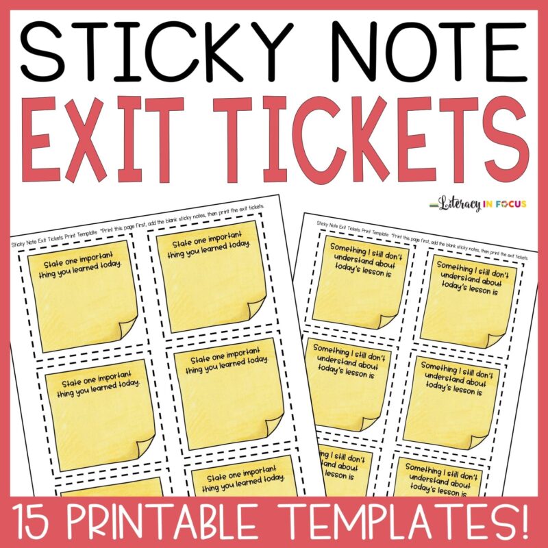 15 Exit Ticket Prompts For Any Subject - Literacy In Focus