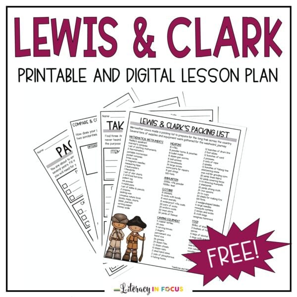 Lewis and Clark Expedition Intro Activity and Lesson Plan PDF ...