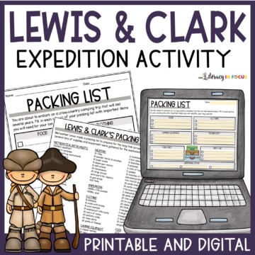 Lewis and Clark Expedition Intro Activity and Lesson Plan PDF ...