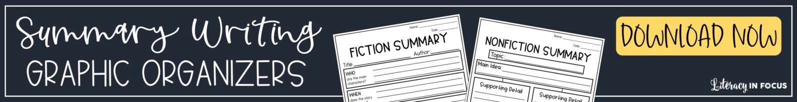 Anchor Chart for Teaching Nonfiction Summarizing - Literacy In Focus